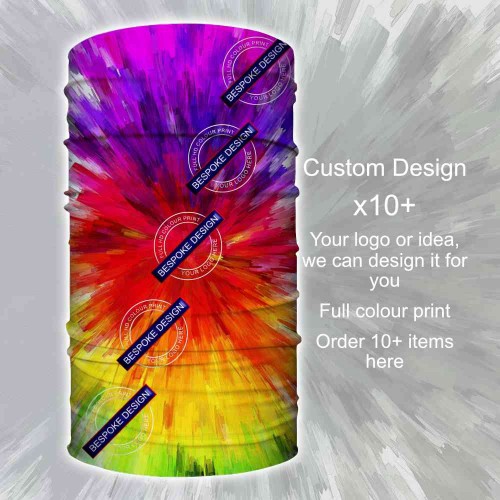 Custom Printed snoods. Bespoke print seamless neck tubes. No minimum ...